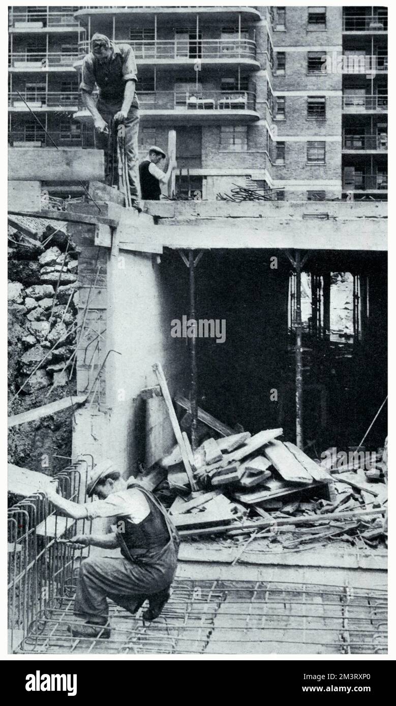 Construction of casualty clearing station, September 1939 Stock Photo ...