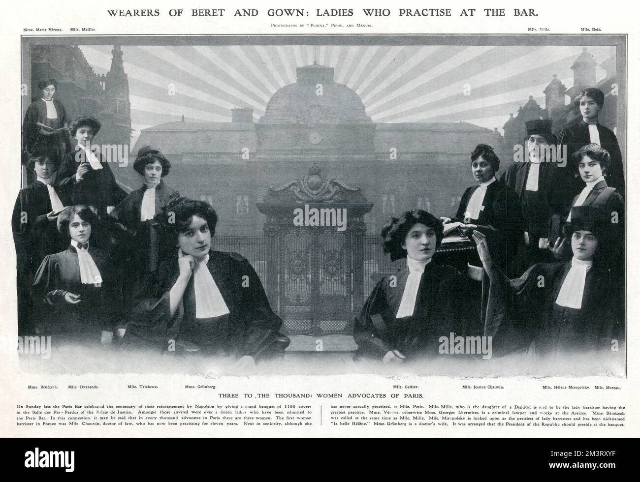 Female Parisian barristers 1910 Stock Photo - Alamy