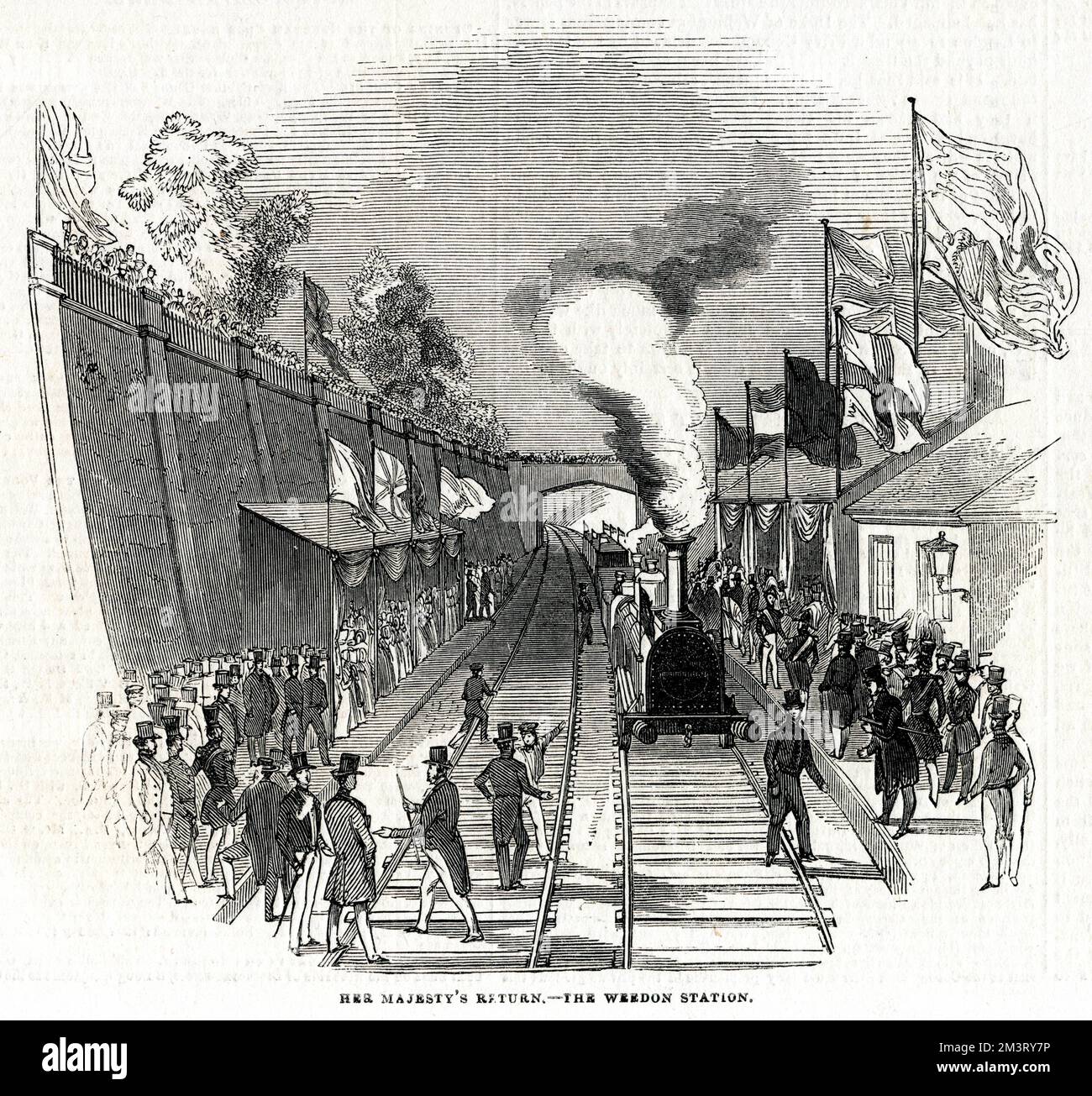 Queen Victoria at Weedon railway station, Northamptonshire Stock Photo ...