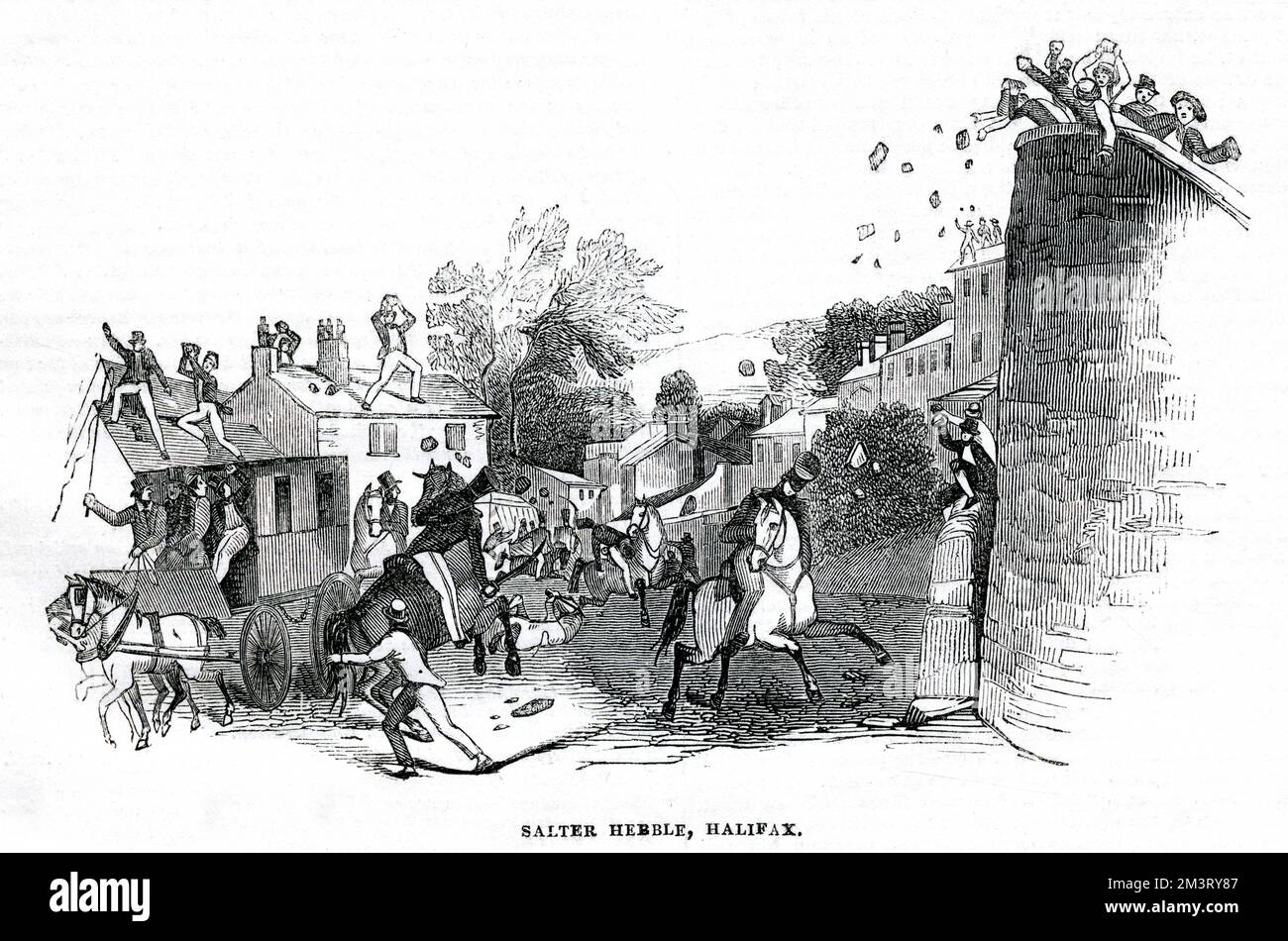 Riots at Salter Hebble, Halifax Stock Photo - Alamy