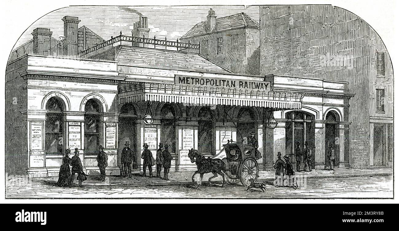 Aldgate station, London underground 1876 Stock Photo - Alamy