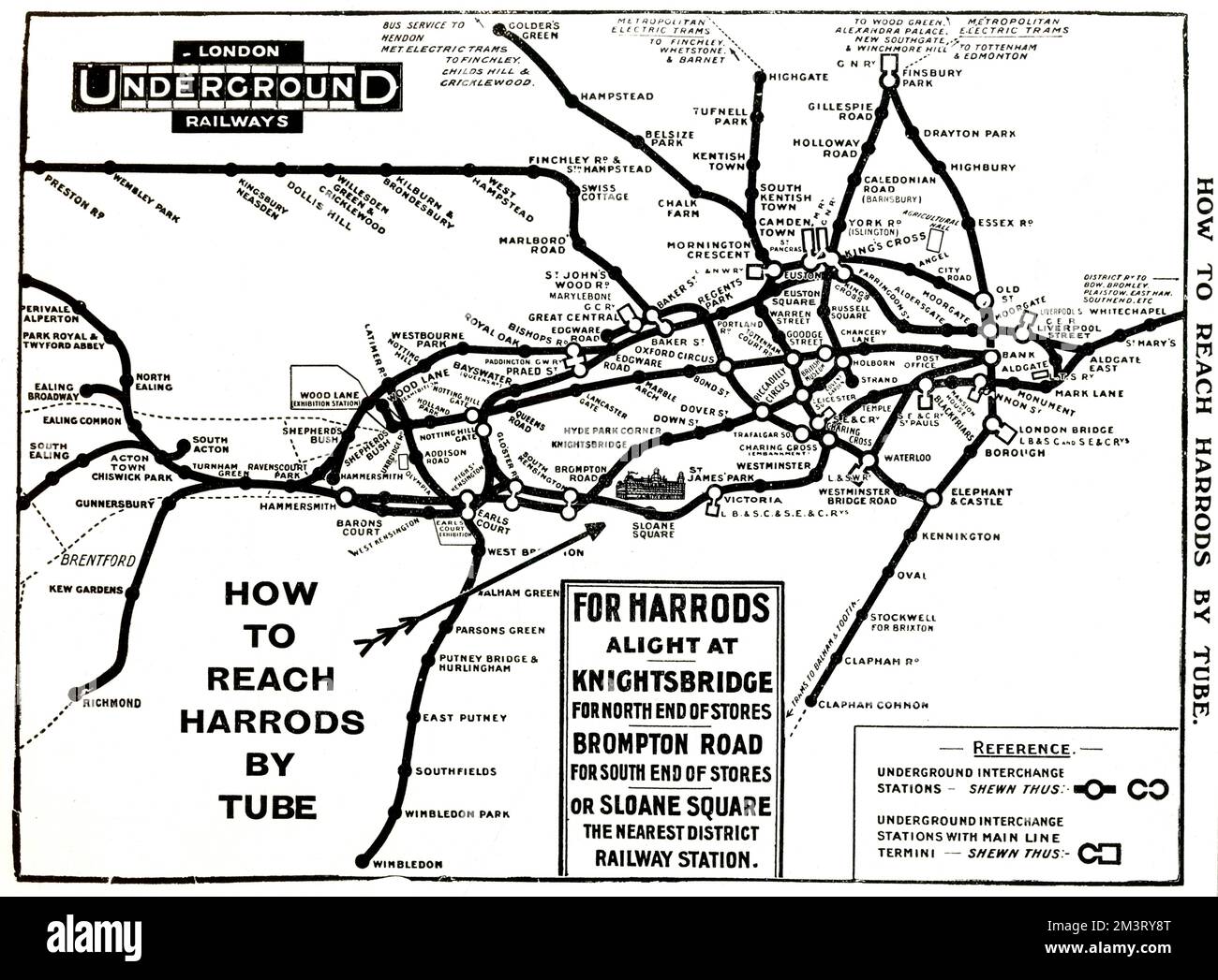 Map Of The London Underground Railway How To Reach Harrods By Tube map-of-the-london-underground-railway-how-to-reach-harrods-by-tube