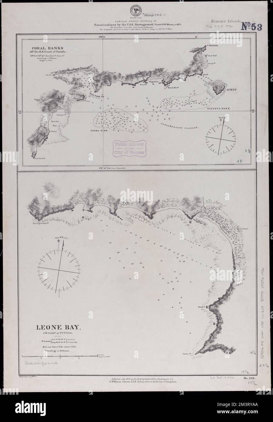 Samoan Group--Tutuila Id. , Tutuila Island American Samoa, Maps, Leone ...