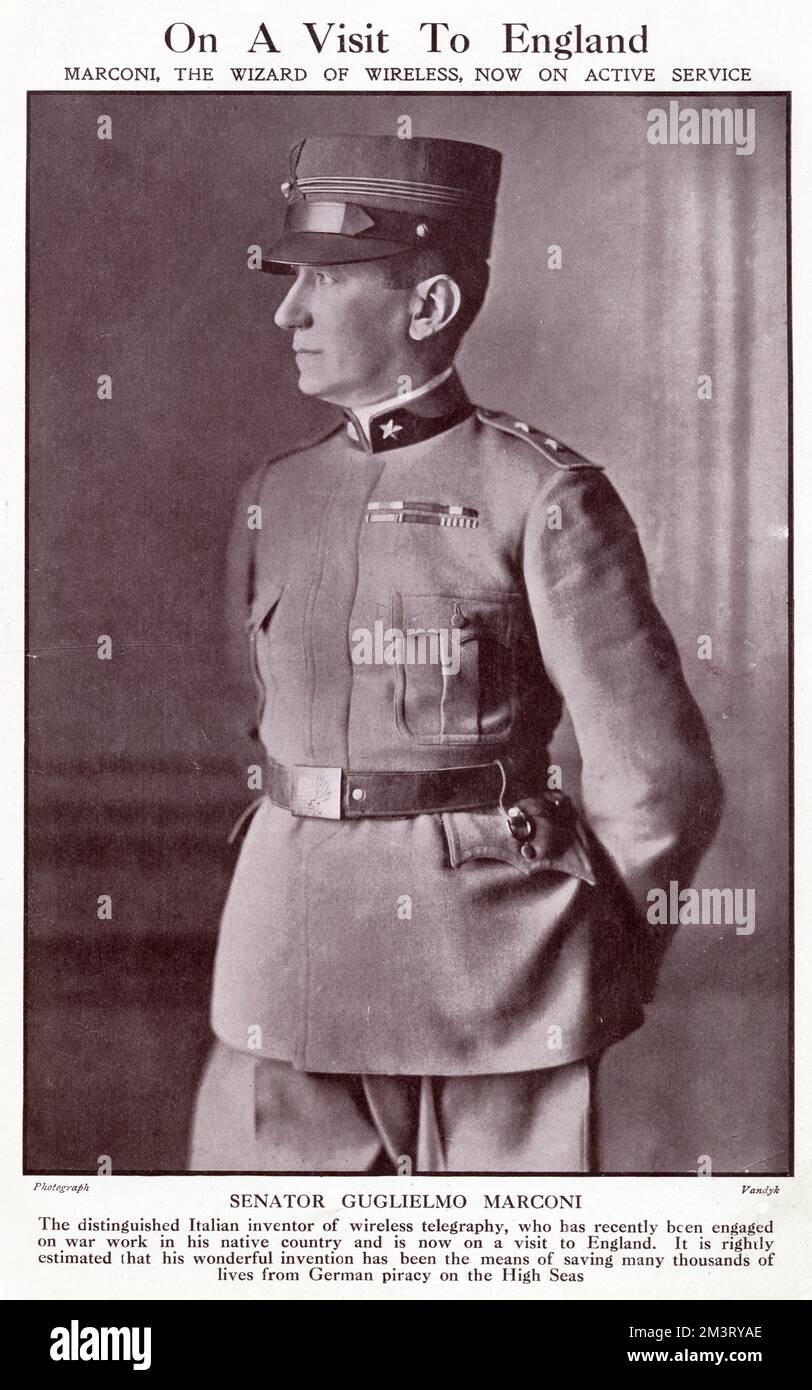 Guglielmo Marconi (1874 - 1937), Italian inventor and electrical ...