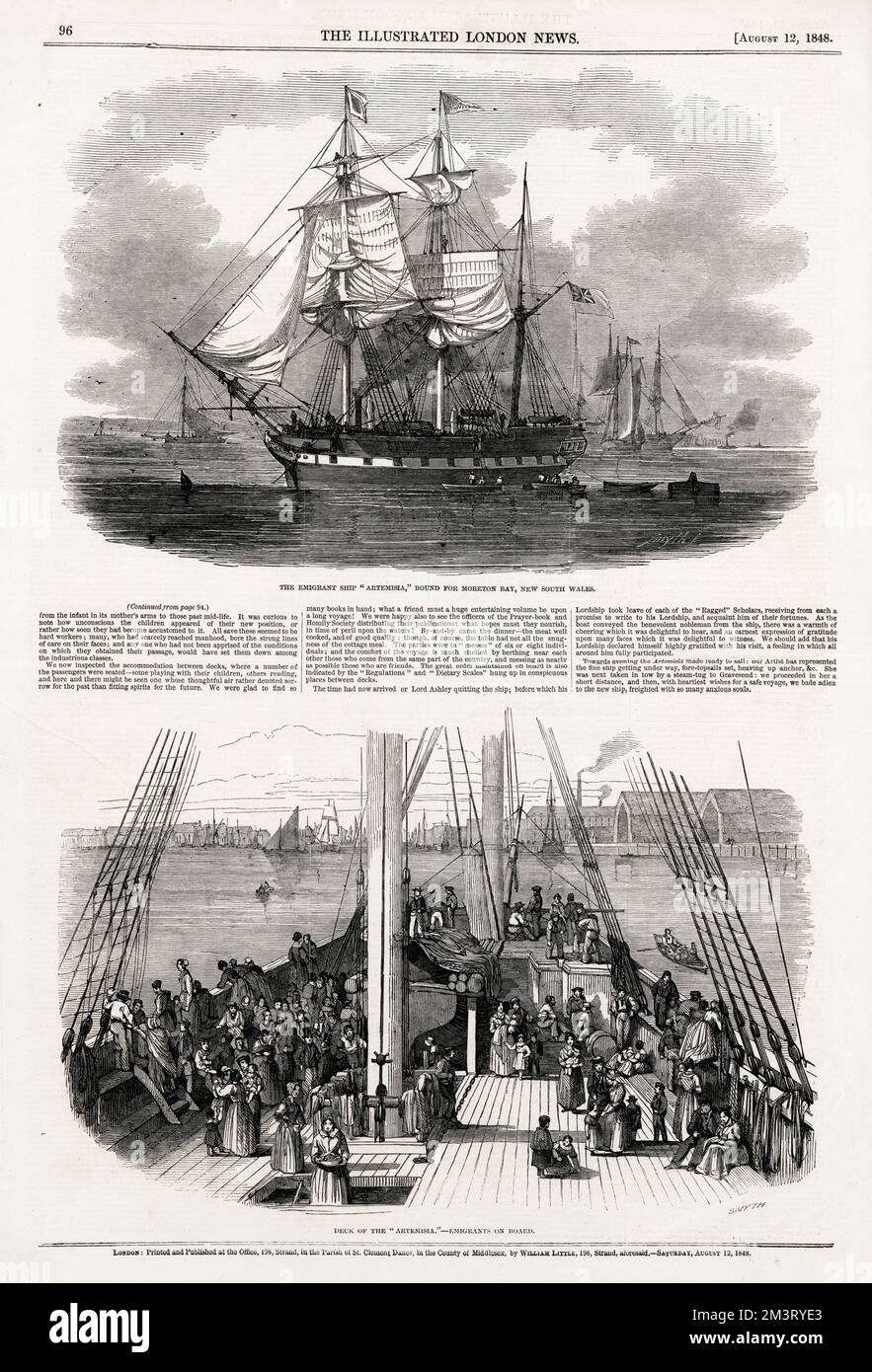 On board an emigrant ship hi-res stock photography and images - Alamy