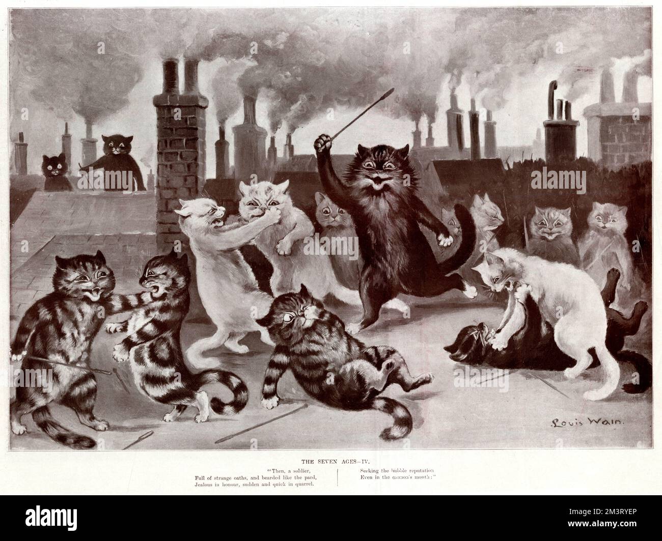 Louis wain cats fighting hi-res stock photography and images - Alamy