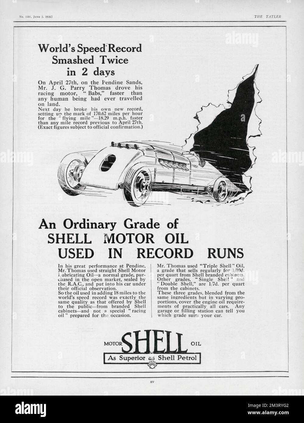 Motor Shell Oil Advertisement Stock Photo - Alamy