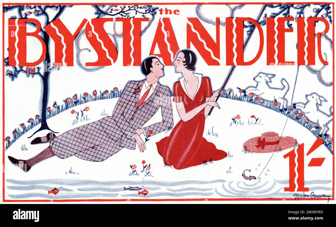 Masthead design for The Bystander magazine front cover by artist and ...