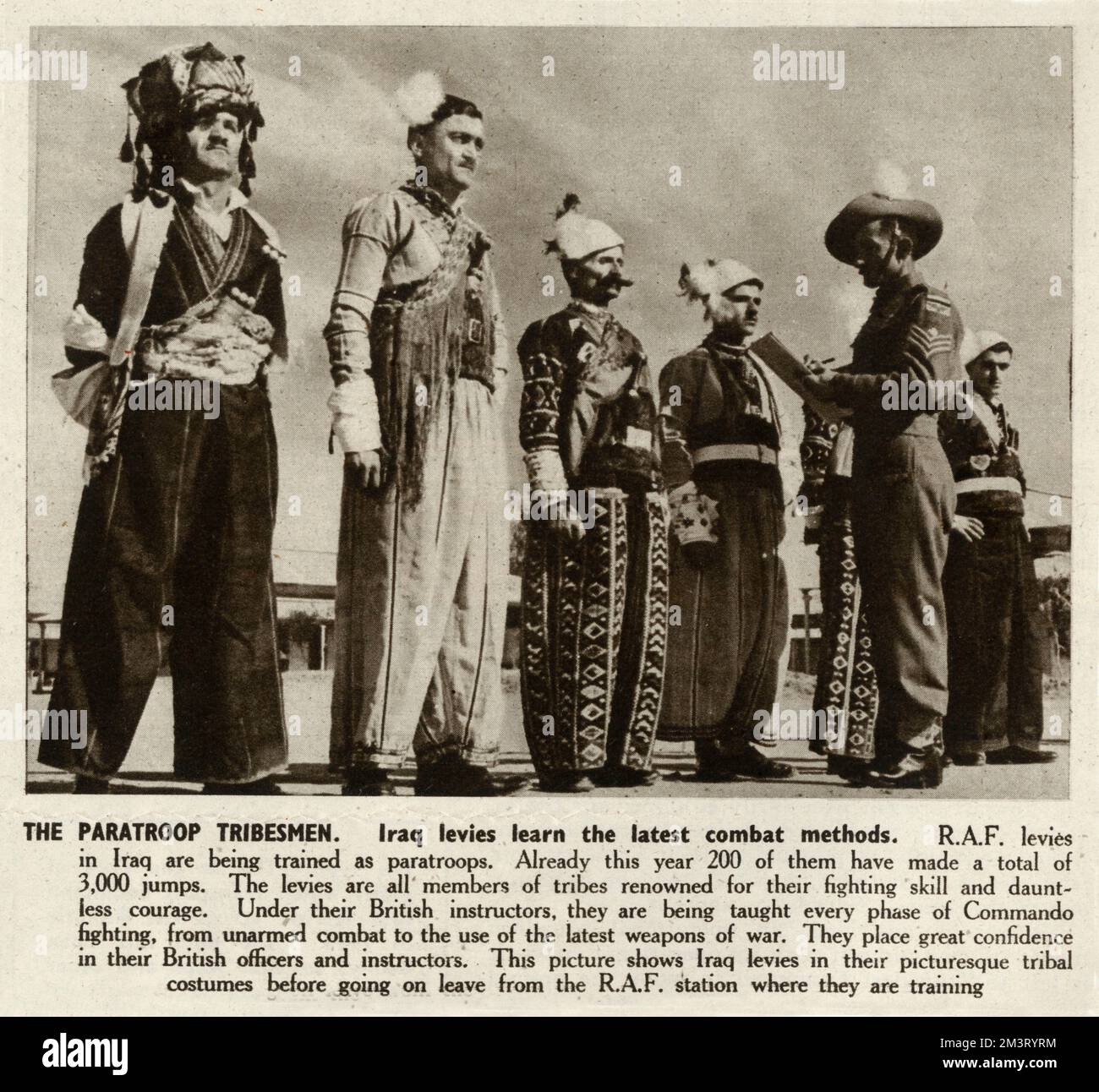 WW2 - Paratroop Tribesmen of the Iraq Levies Stock Photo - Alamy