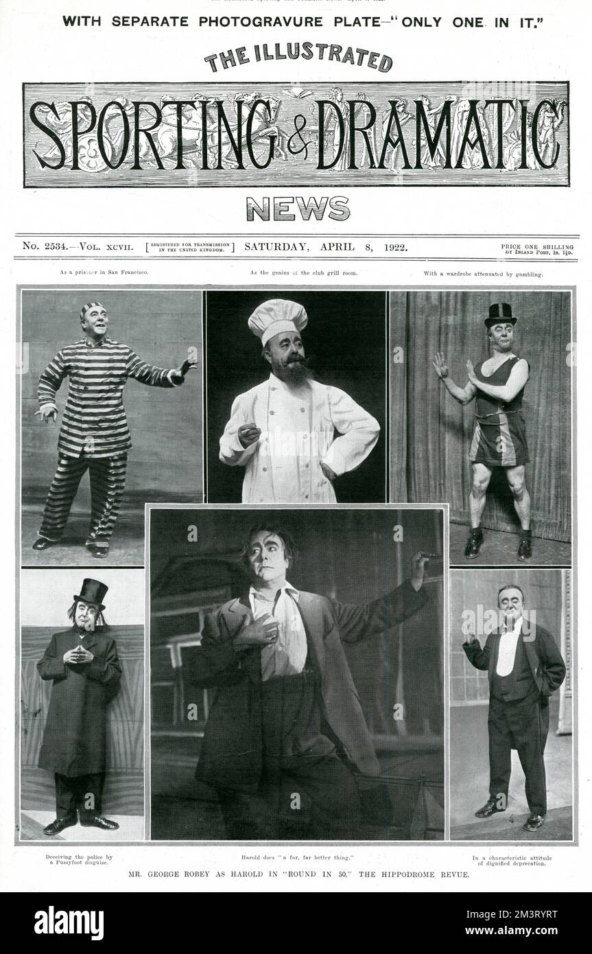 ISDN cover - George Robey in Round in 50 Stock Photo - Alamy