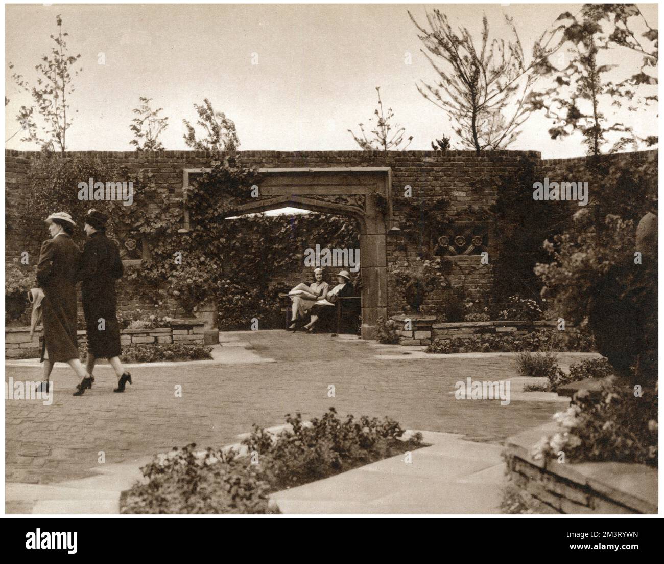 Red brick garden Cut Out Stock Images & Pictures - Alamy