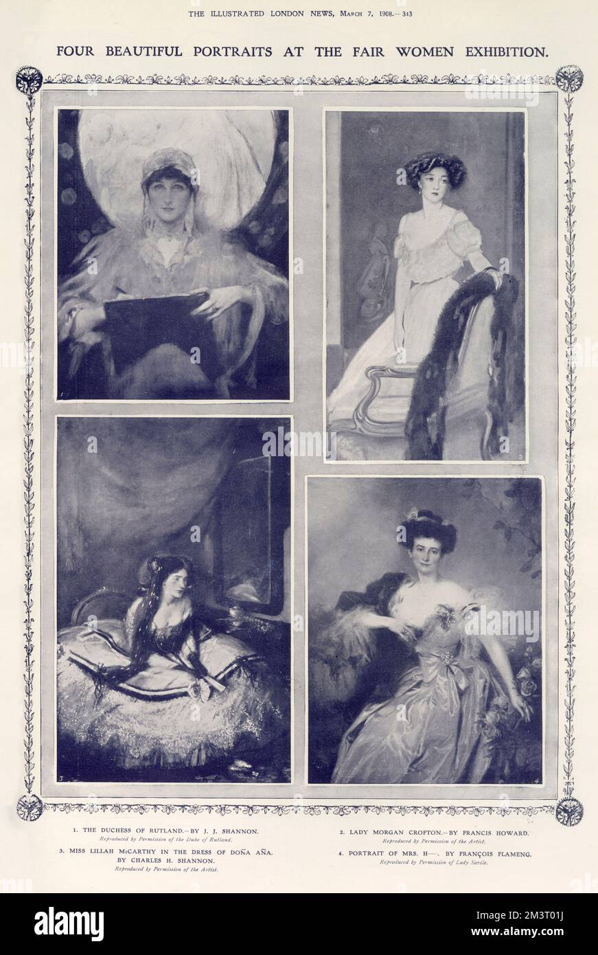 Four beautiful portrait studies at the Fair Women Exhibition Stock ...
