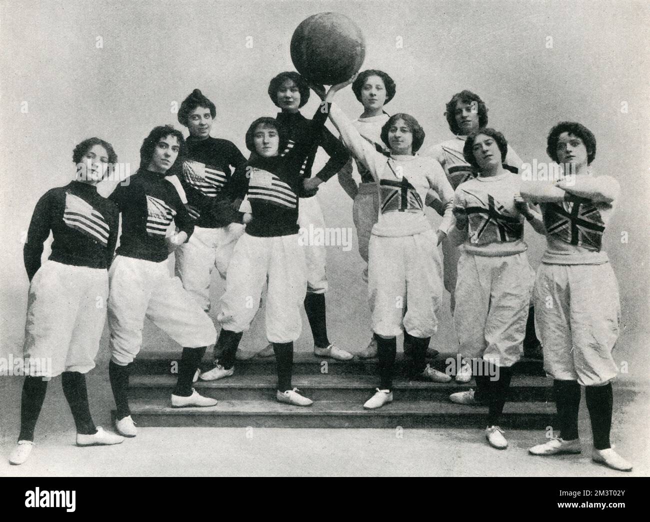 English and American netball teams at the Alhambra Stock Photo - Alamy