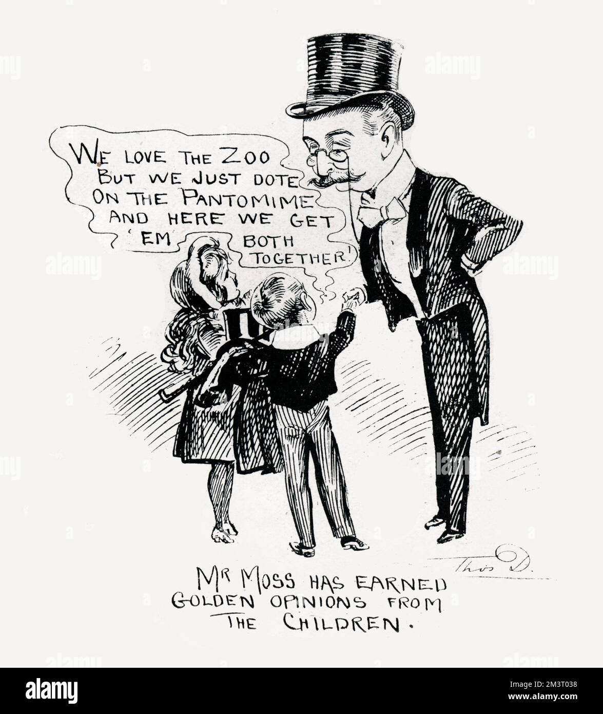 Edward Moss with children at the London Hippodrome Stock Photo - Alamy