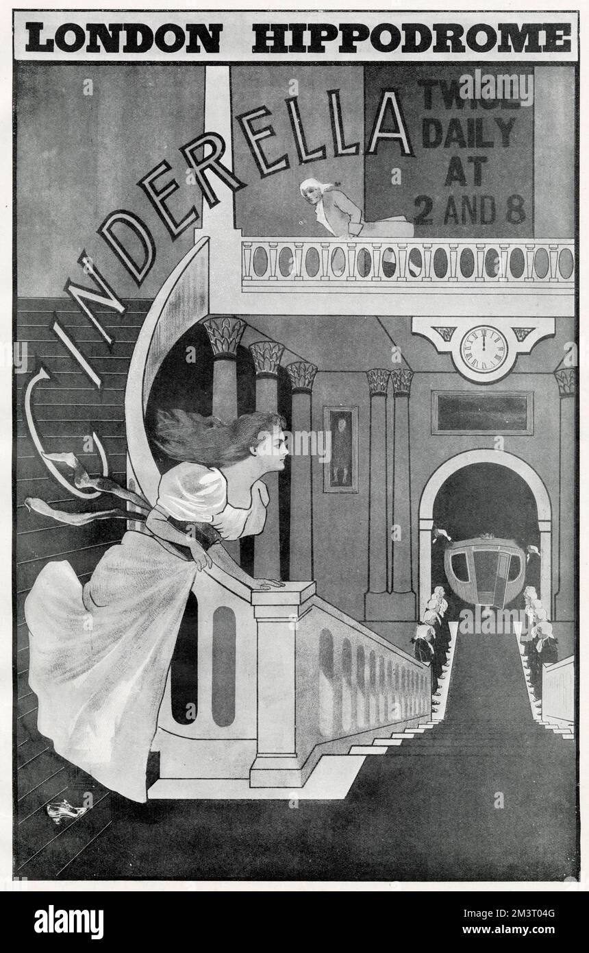 Poster for Cinderella at the London Hippodrome, 1900 Stock Photo - Alamy