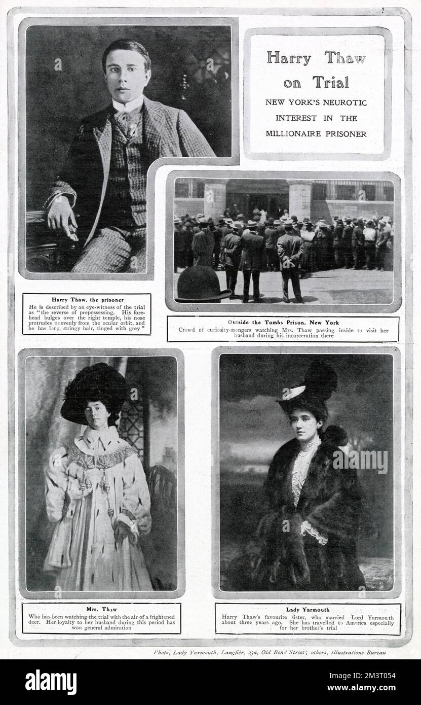 Harry Thaw on trial, husband of Evelyn Nesbit Stock Photo - Alamy