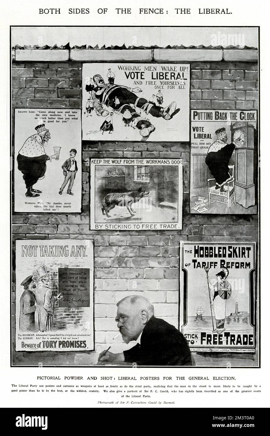 Liberal posters for the General Election, & their artists Stock Photo ...