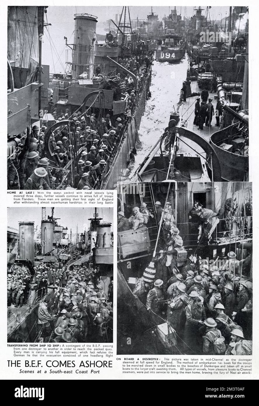 Return of British Expeditionary Force from Dunkirk, WW2 Stock Photo - Alamy