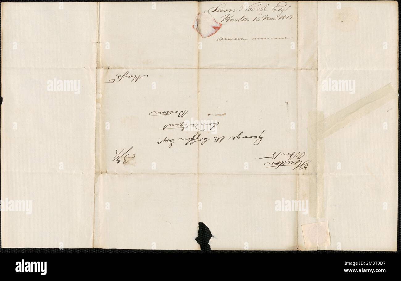 Samuel Cook to George Coffin, 14 November 1833 , Public land sales ...