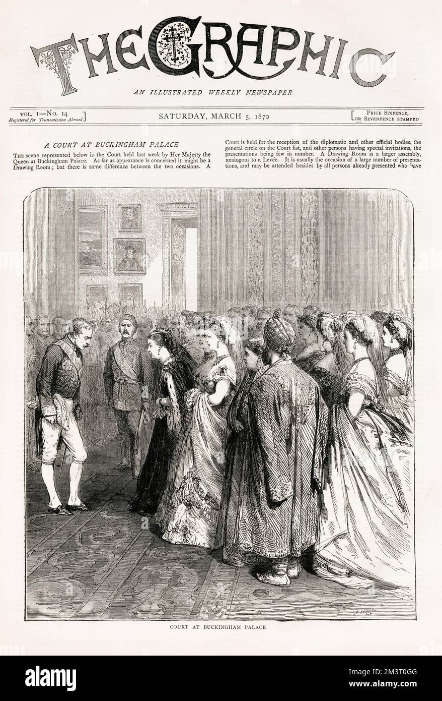 Court held by Queen Victoria at Buckingham Palace Stock Photo - Alamy