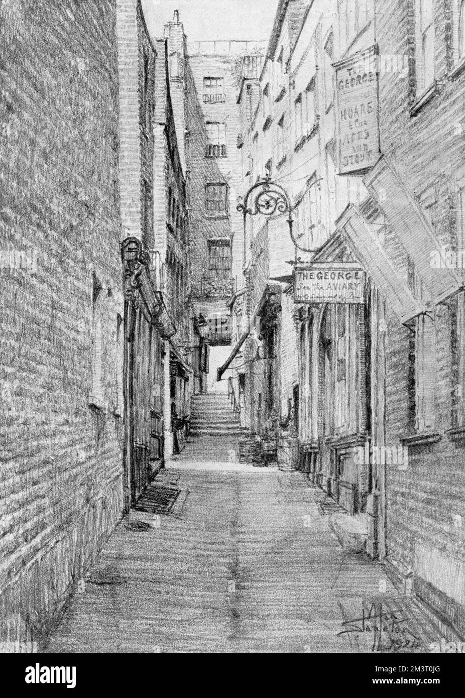 George Court, looking towards The Strand, 1924 Stock Photo - Alamy