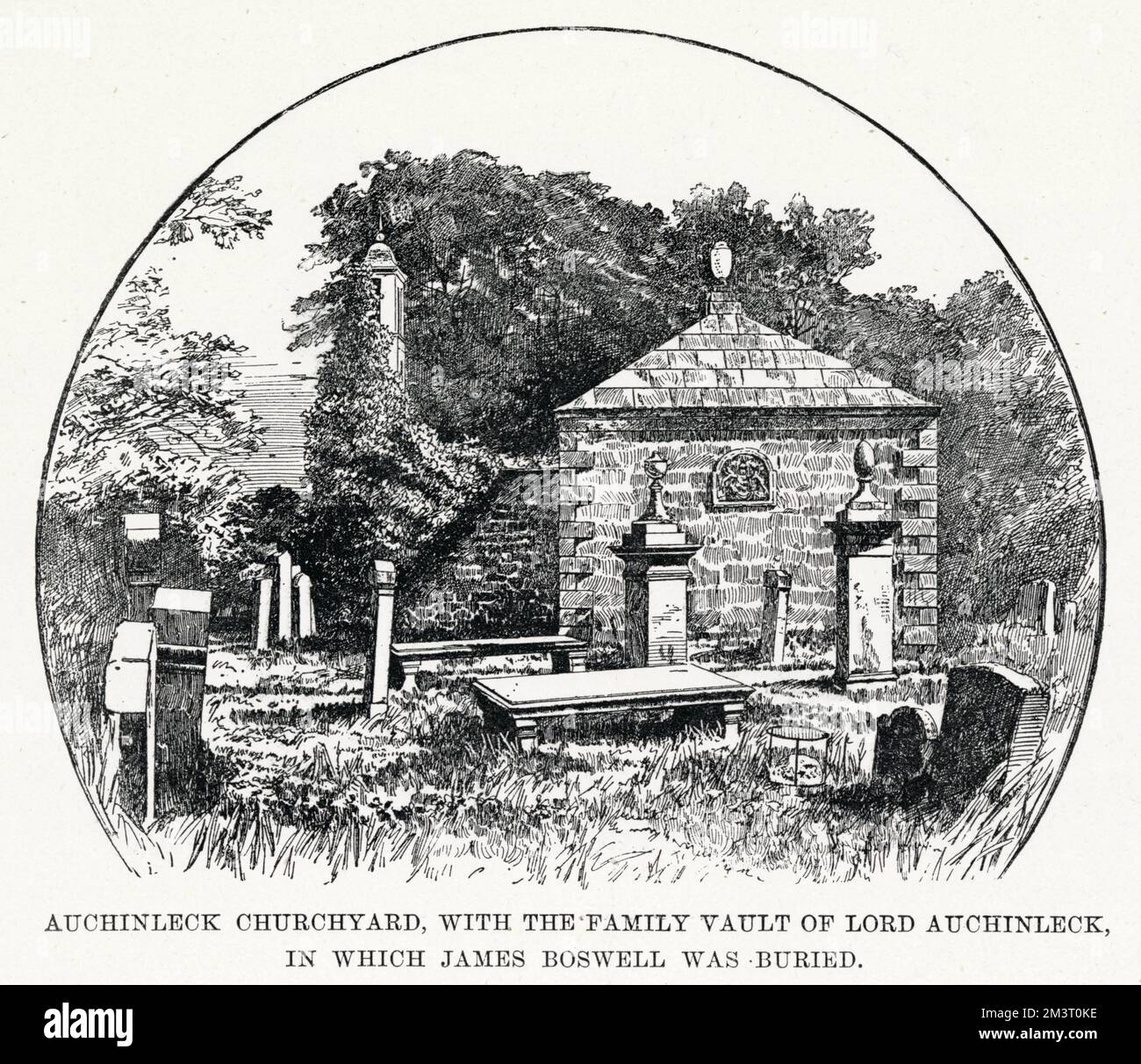 Auchinleck churchyard, burial place of James Boswell Stock Photo - Alamy