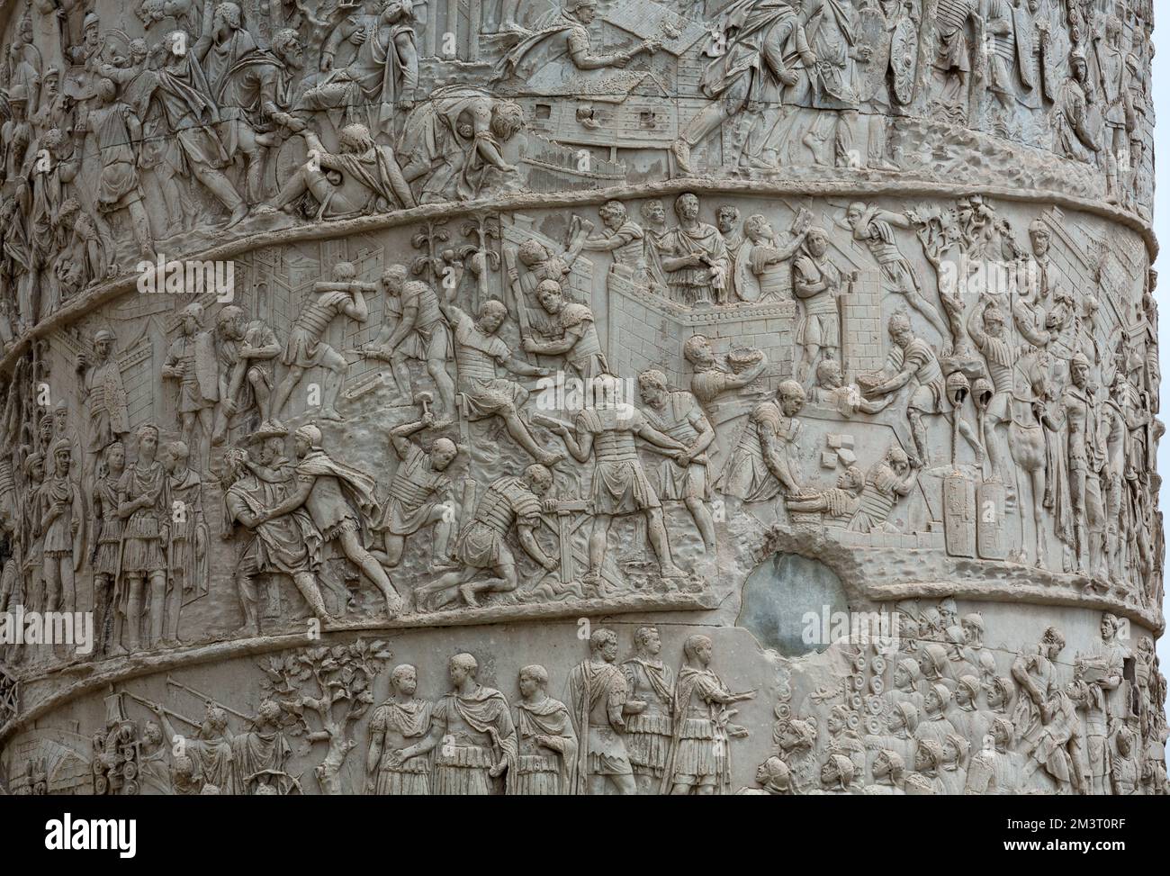 Column of Trajan . Roman triumphal column in Rome, Italy Stock Photo ...
