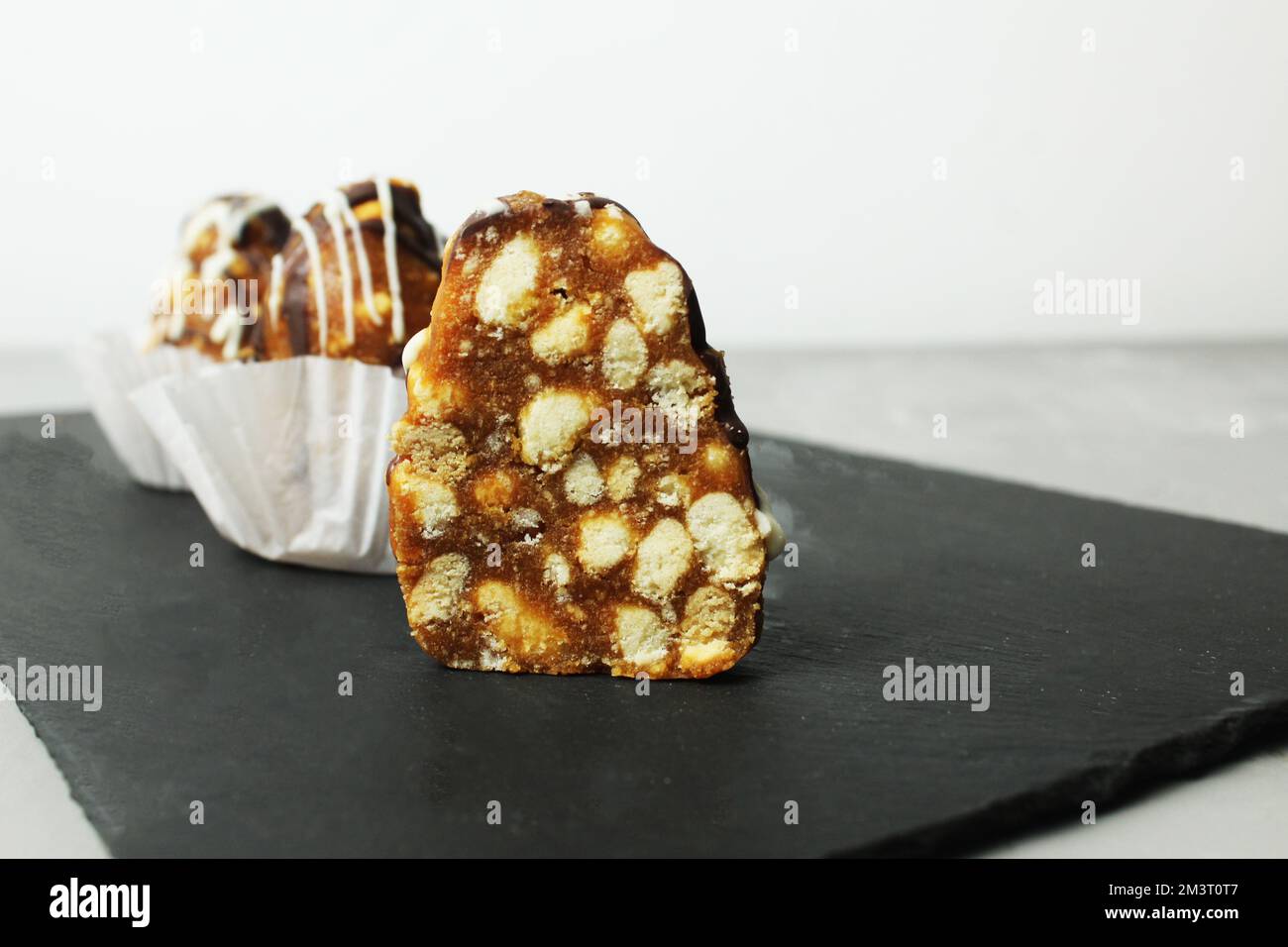 dessert anthill Russian Belarusian Ukrainian cake anthill on a gray ...