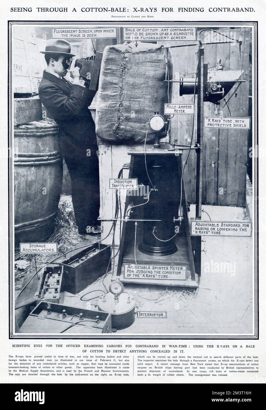 Examining Cargoes for Contraband in War-Time 1915 Stock Photo - Alamy