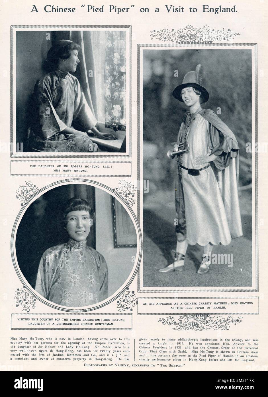 Miss Mary Ho-Tung - British Empire Exhibition Stock Photo - Alamy
