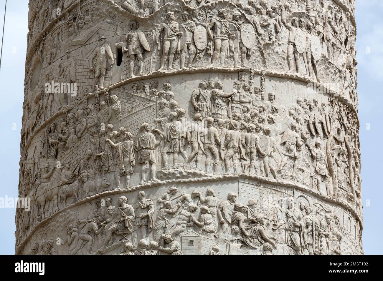 Column of Trajan . Roman triumphal column in Rome, Italy Stock Photo ...