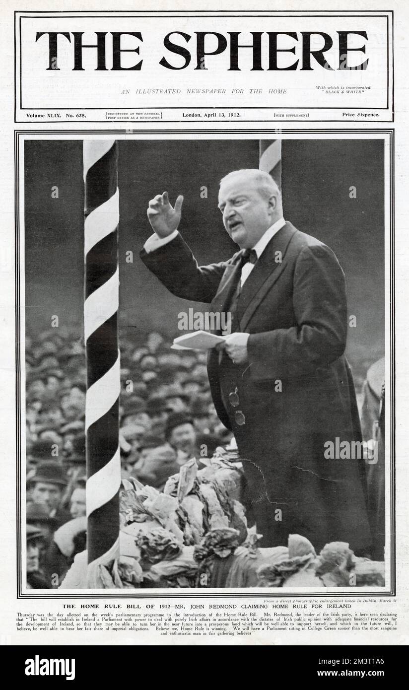 Home Rule Bill of 1912 Stock Photo - Alamy