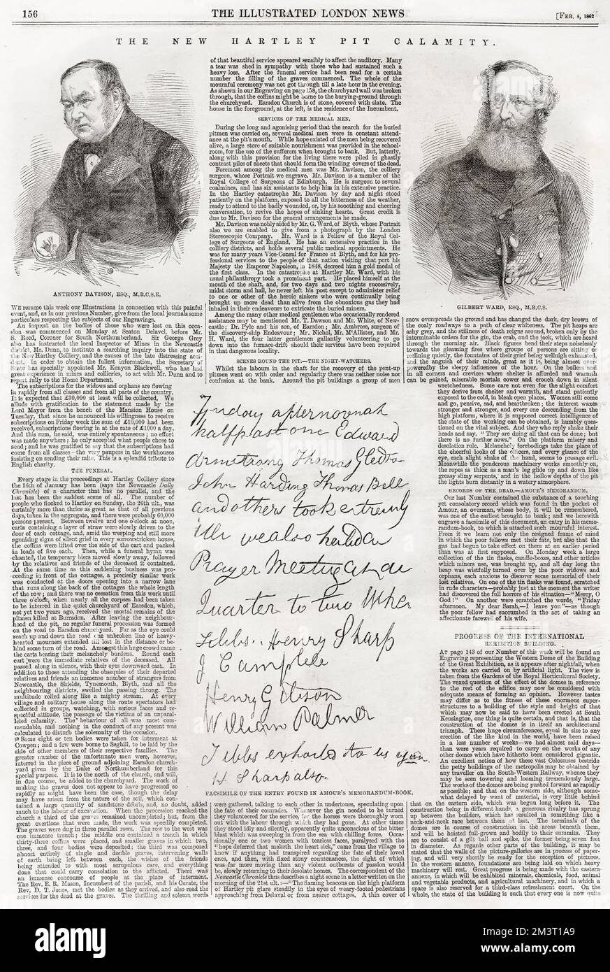 The Hartley Pit Disaster of 1862 Stock Photo - Alamy