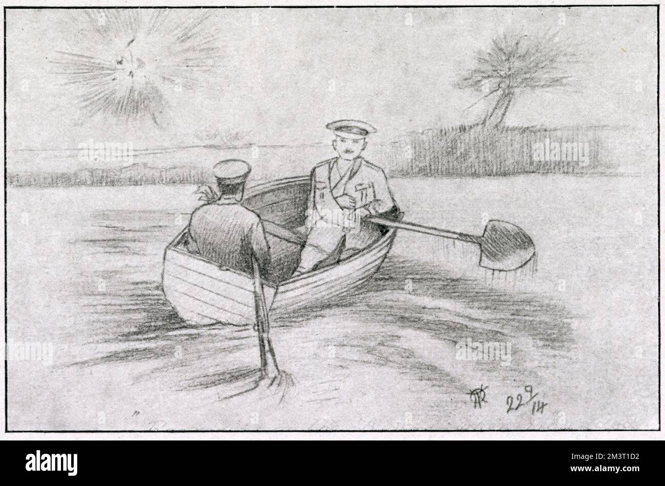 Rowing boat with shovels hi-res stock photography and images - Alamy