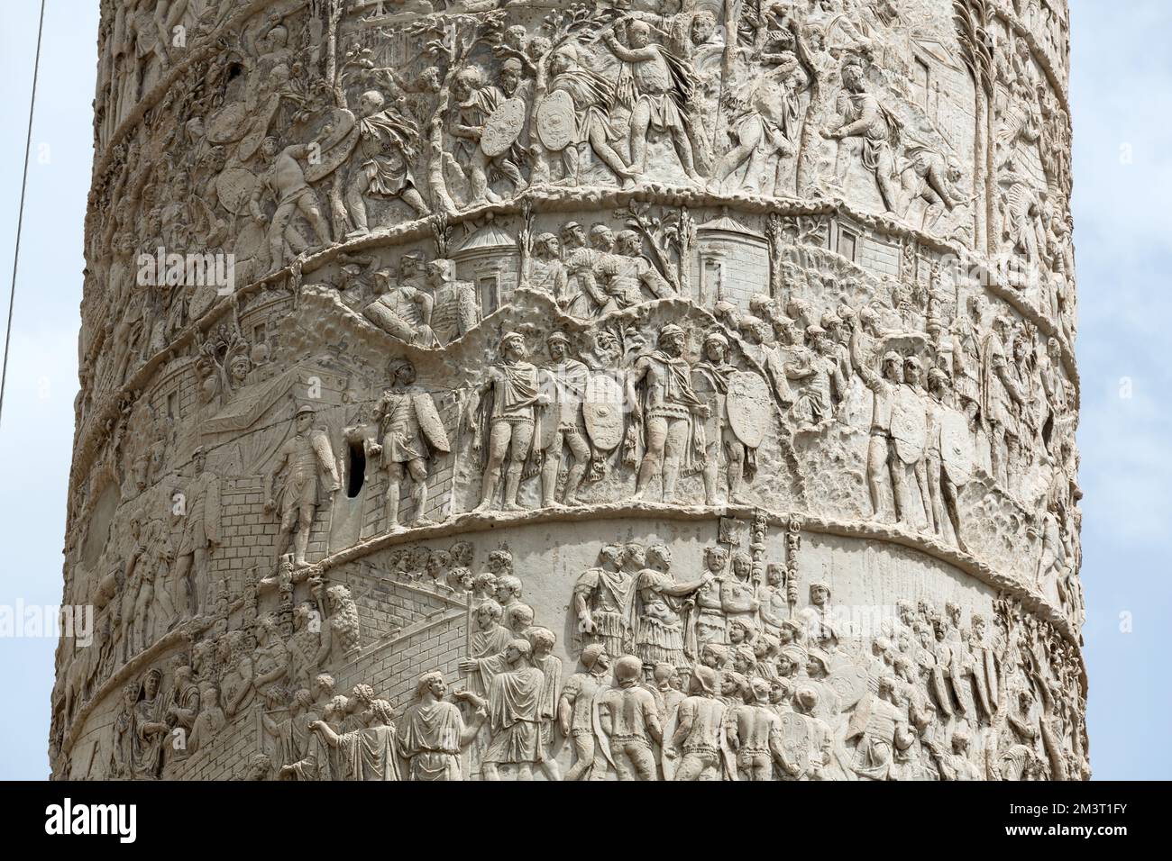 Column of Trajan . Roman triumphal column in Rome, Italy Stock Photo ...