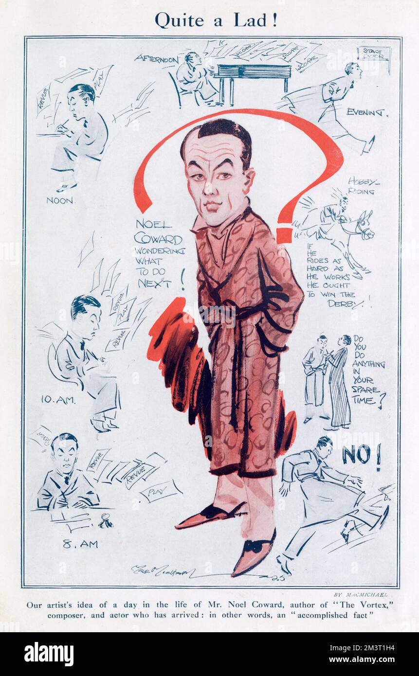 Quite a Lad! Noel Coward by Macmichael Stock Photo - Alamy
