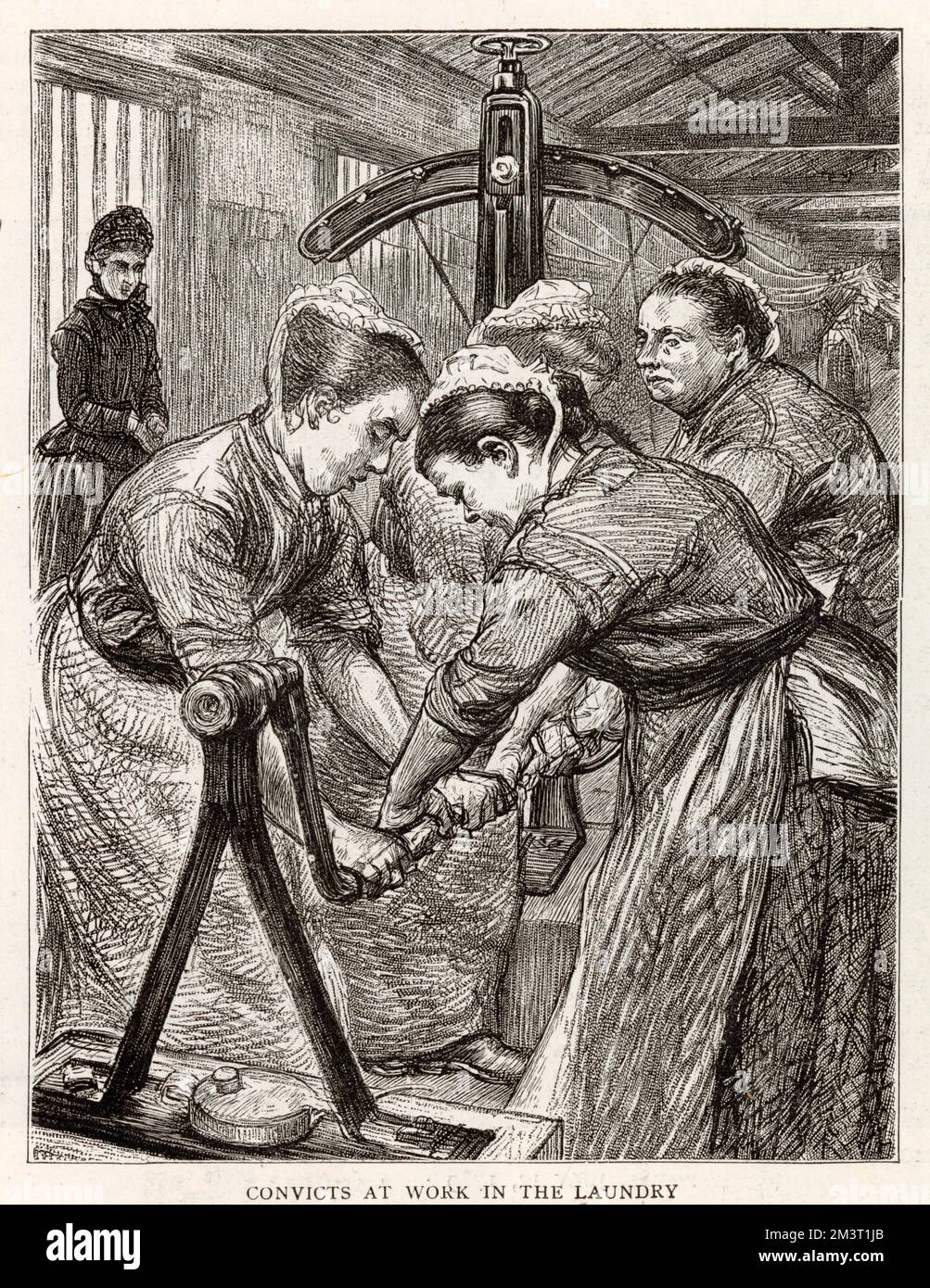 Convicts at work in a laundry 1889 Stock Photo - Alamy