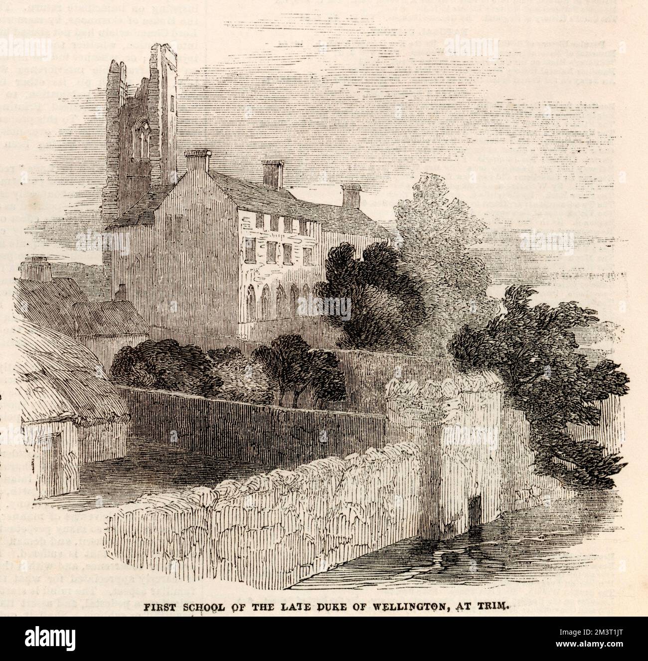 Talbot Castle, where the Duke of Wellington went to school Stock Photo ...