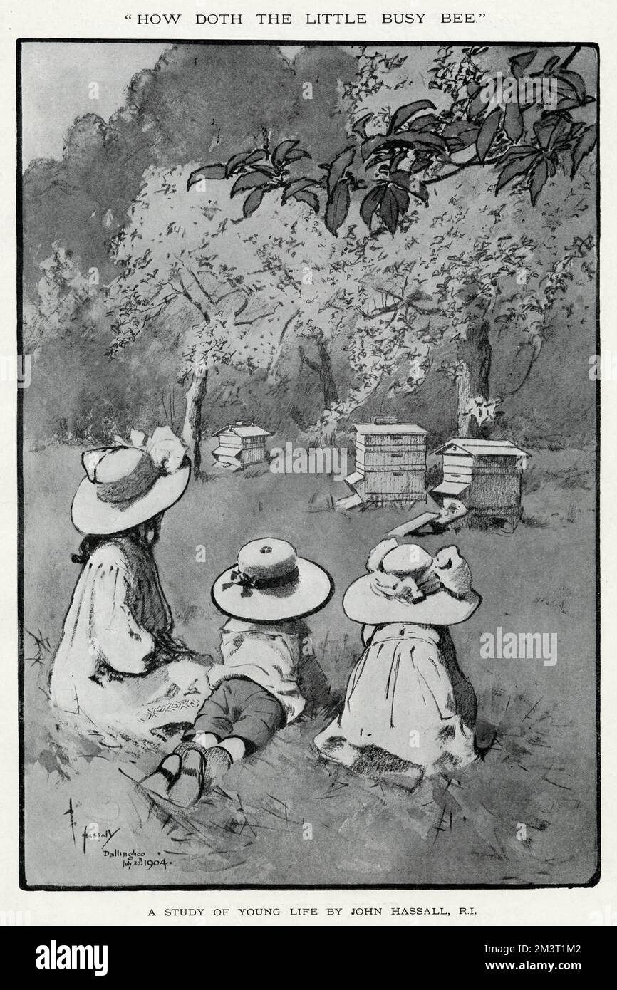 How Doth the Little Busy Bee by John Hassall Stock Photo - Alamy