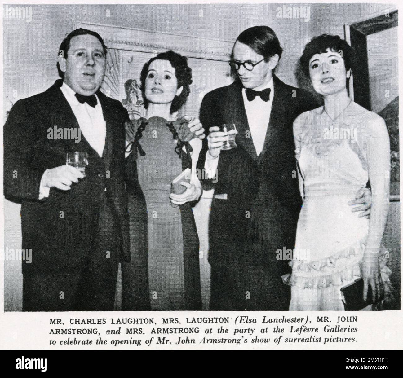 John and Benita Armstrong with Charles & Elsa Laughton Stock Photo - Alamy
