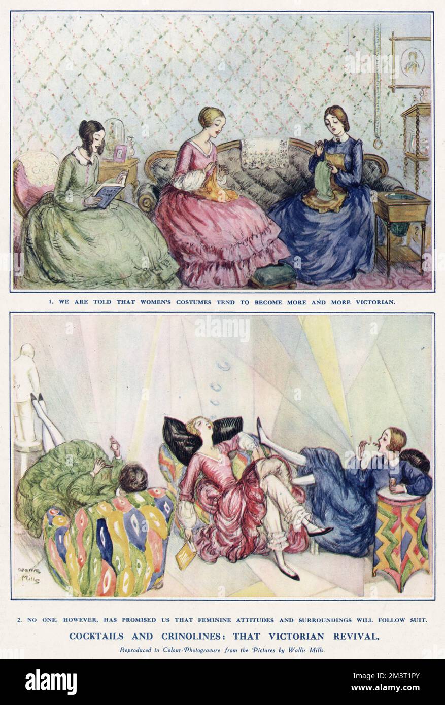 Cocktails and Crinolines, 1929 Stock Photo - Alamy