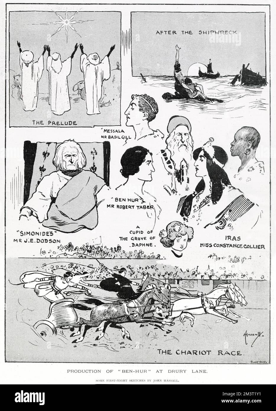 Ben Hur at Drury Lane by John Hassall Stock Photo - Alamy