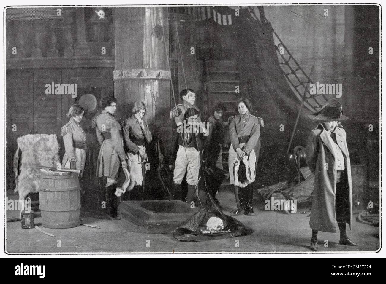 Scene from Peter Pan - Peter on board the pirate ship Stock Photo - Alamy