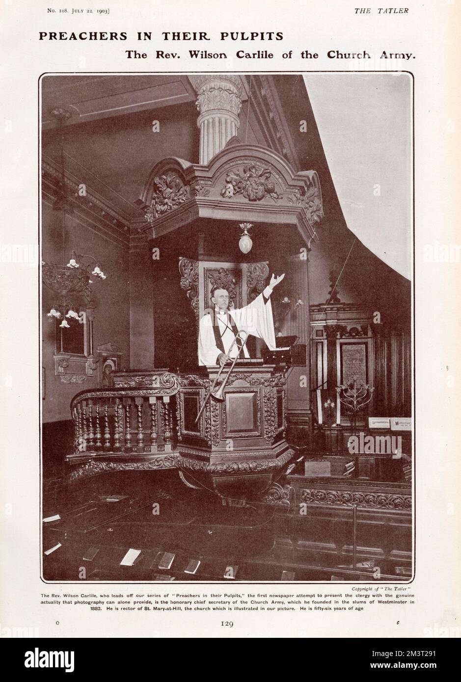 Rev. Wilson Carlile of the Church Army Stock Photo - Alamy