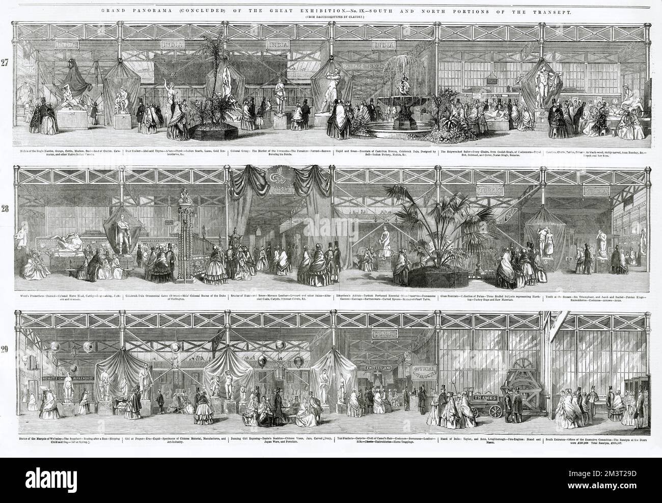Grand Panorama of the Great Exhibition Stock Photo - Alamy