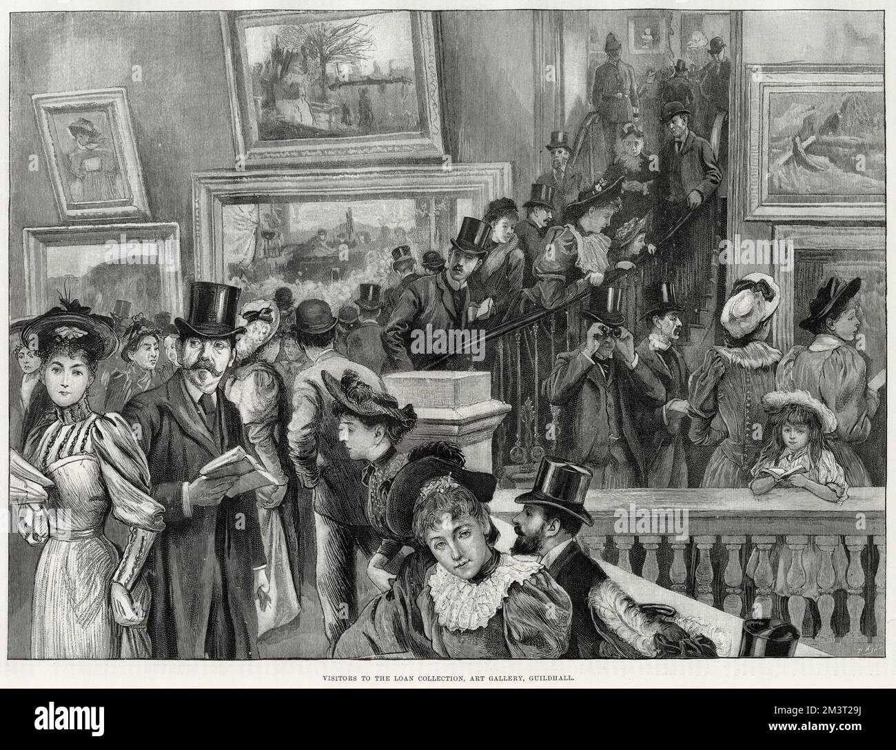 Visitors to the Guildhall Art Gallery Stock Photo - Alamy