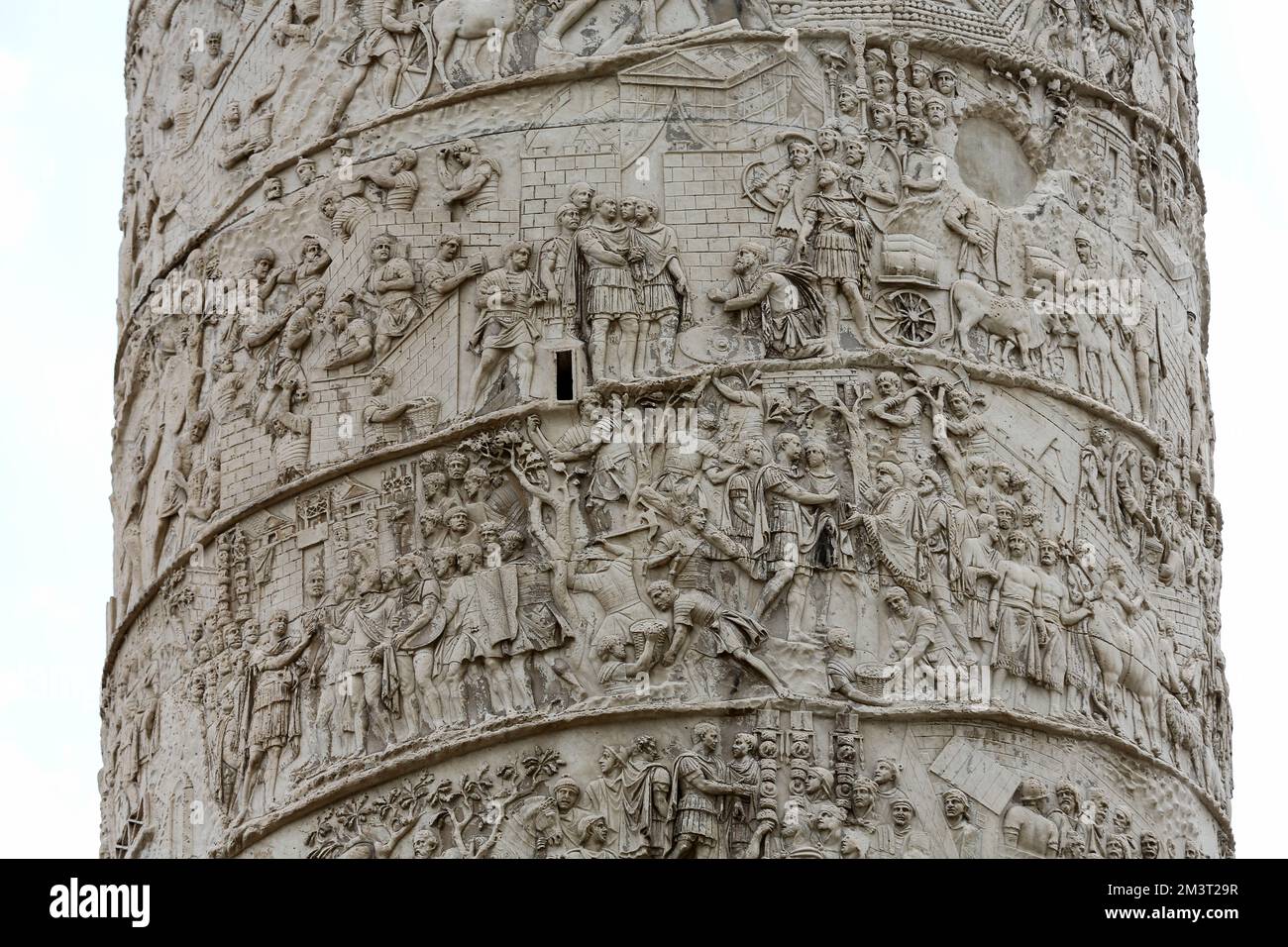 Column of Trajan . Roman triumphal column in Rome, Italy Stock Photo ...