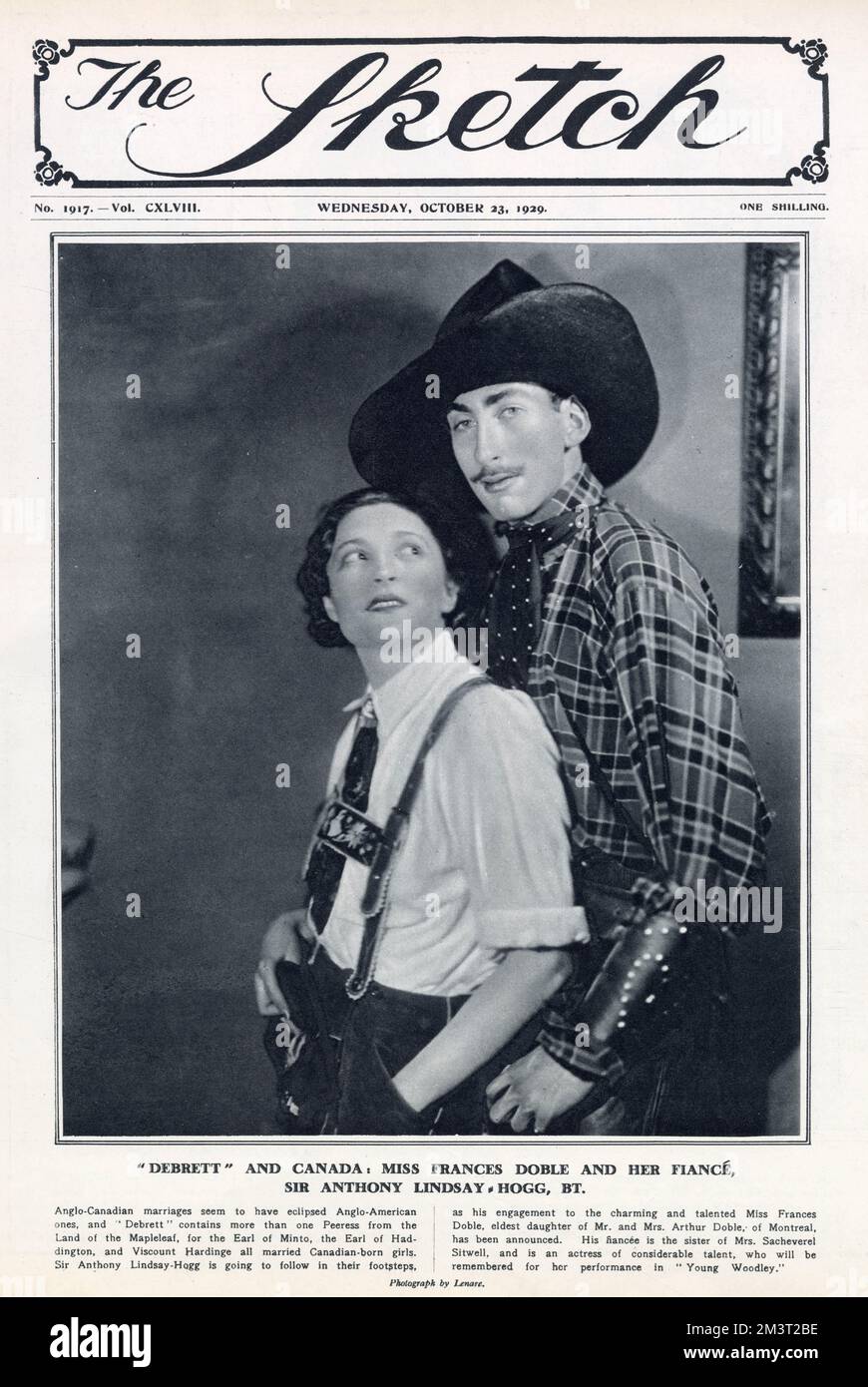 Frances Doble and Sir Anthony Lindsay-Hogg Stock Photo - Alamy