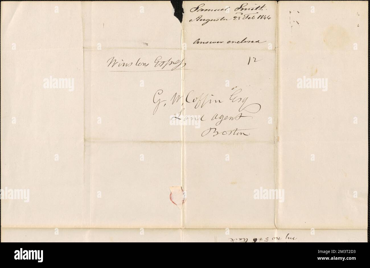 Samuel Smith to George Coffin, 23 February 1844 , Public land sales ...
