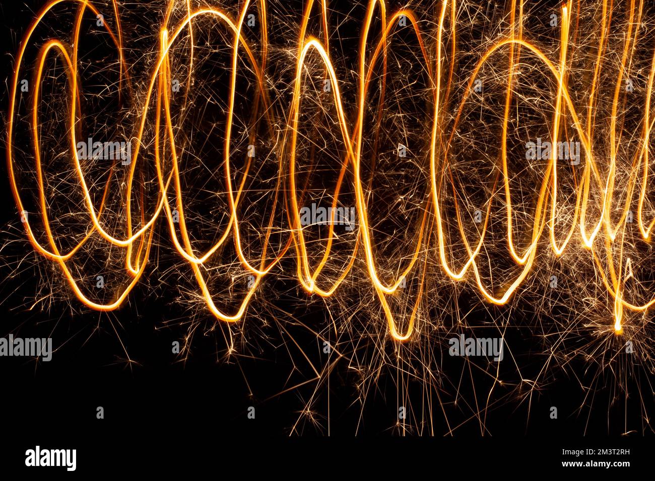 Abstract spiral with sparks of Bengal fire. Holiday fireworks Stock ...